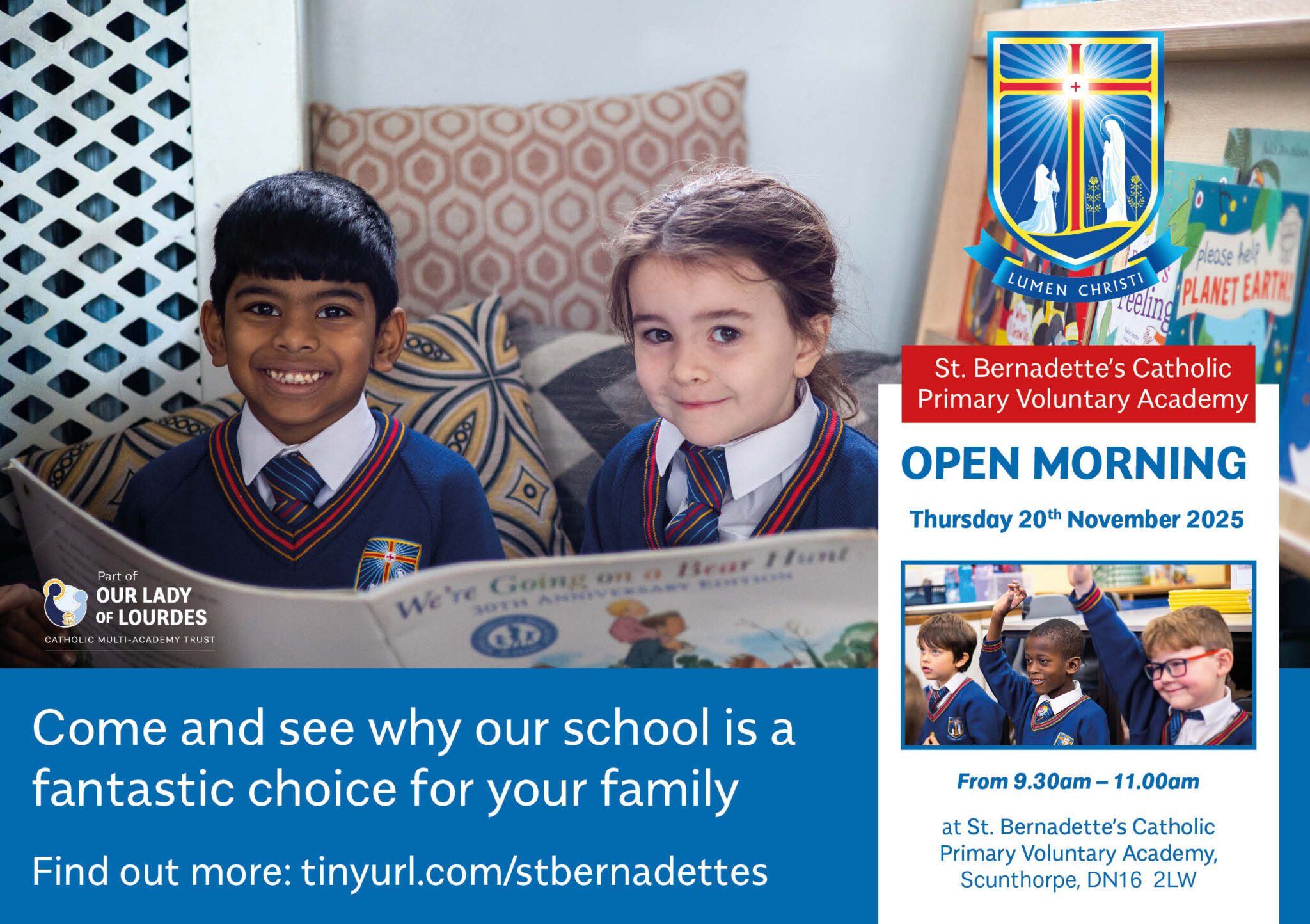 Open Events 2025 - St Bernadette's Catholic Voluntary Academy - Scunthorpe